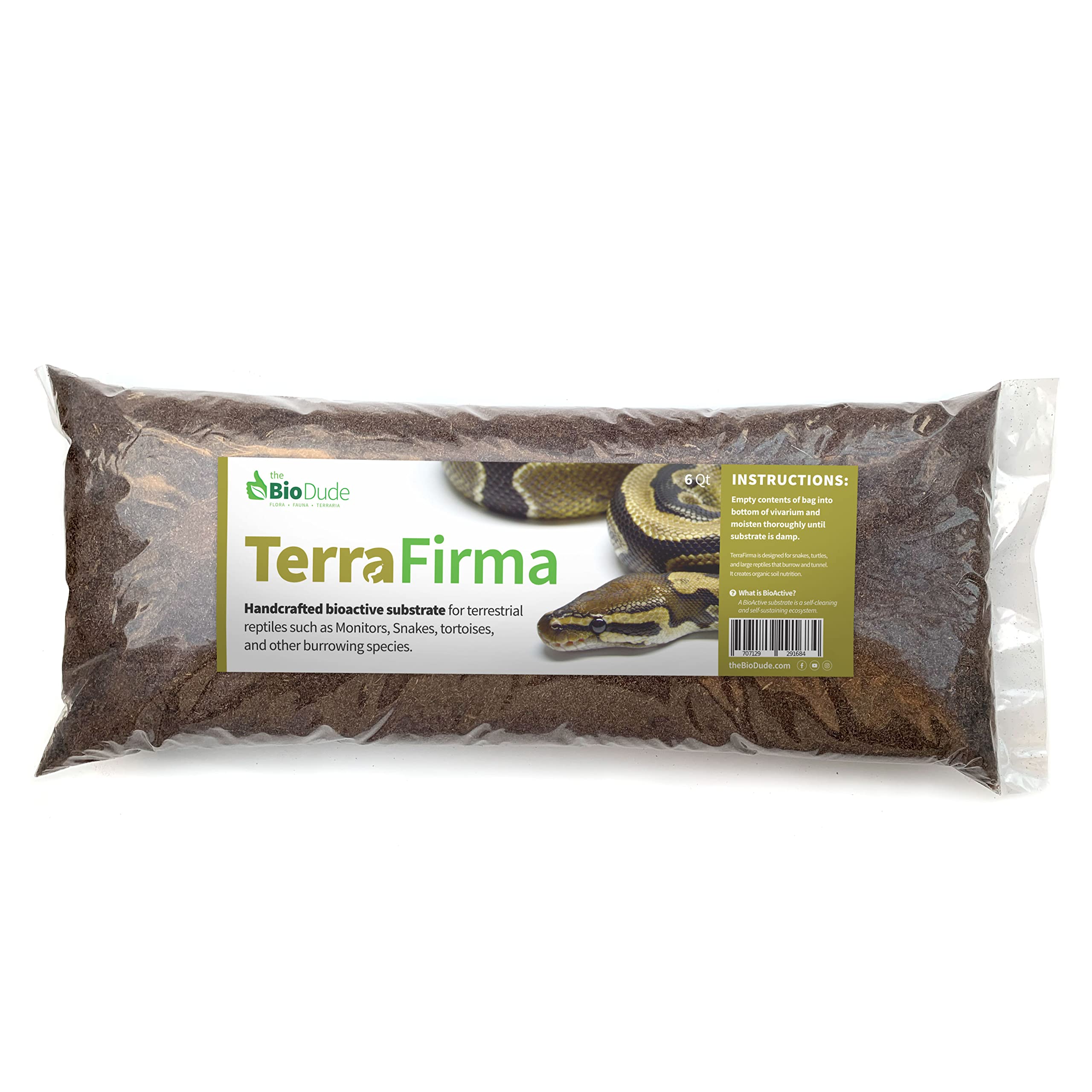 The Bio Dude Terra Firma Bioactive Reptile Substrate 6 quarts for terr ...